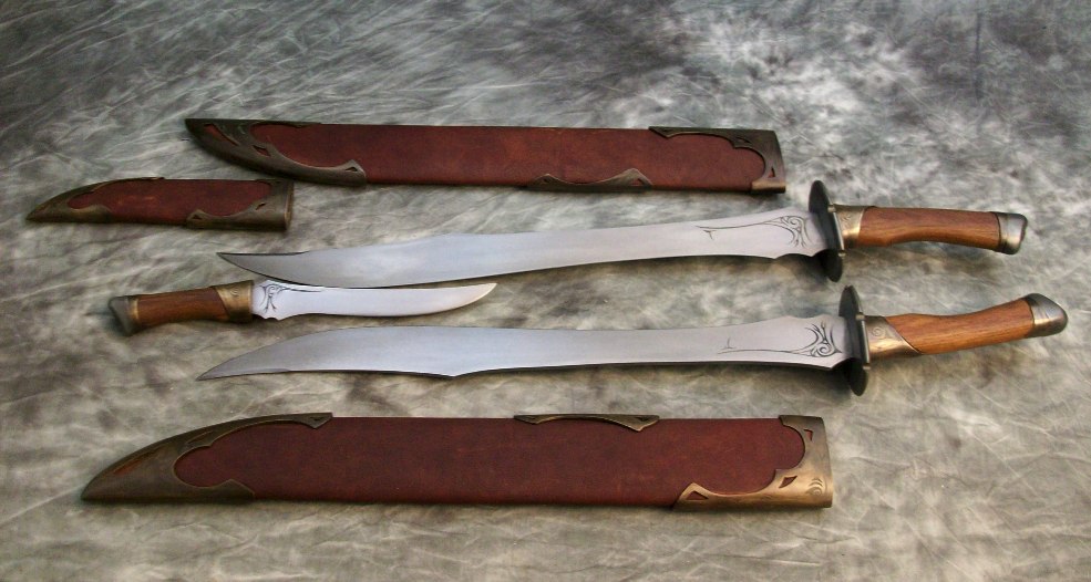 Fully functional fantasy sword with hardened and tempered steel blade