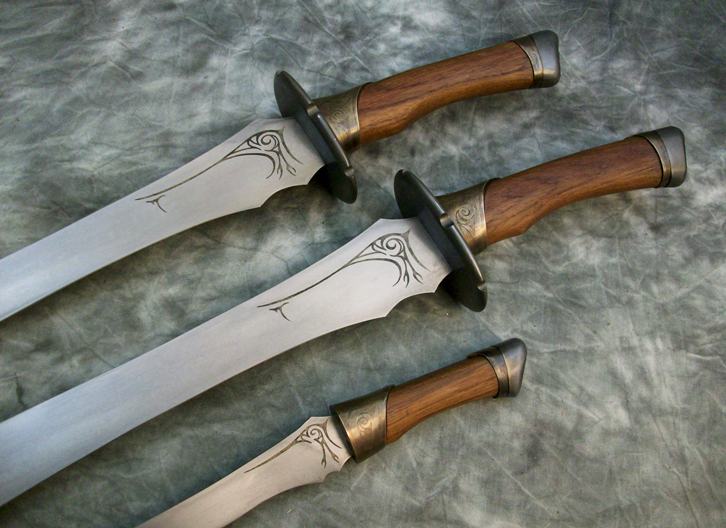 Fully functional fantasy sword with hardened and tempered steel blade